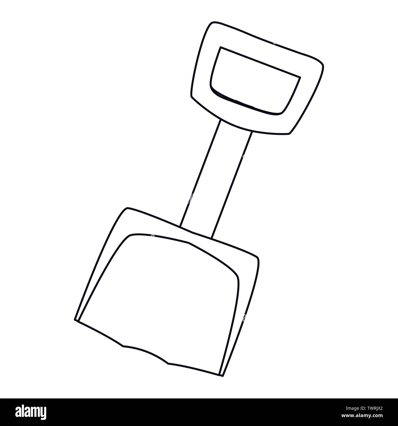 toy shovel on white background vector illustration Stock Vector Image ...
