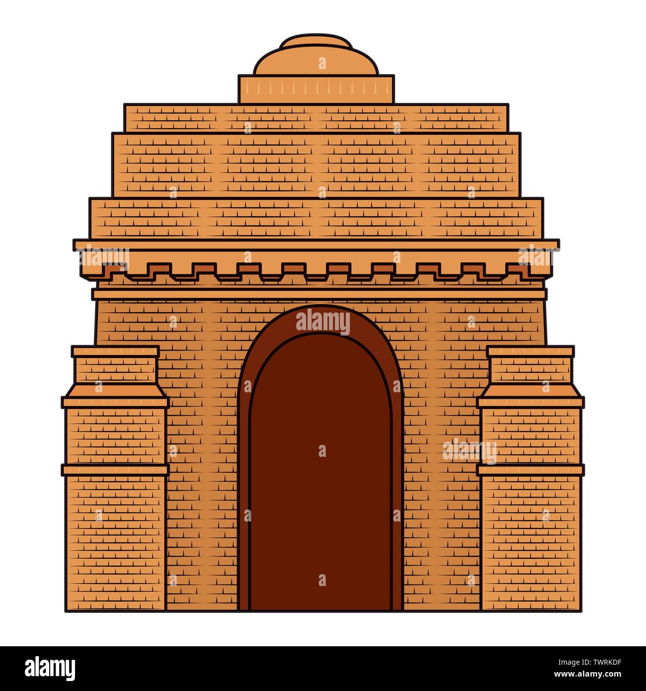 indian gate arch monument icon Stock Vector Image & Art - Alamy