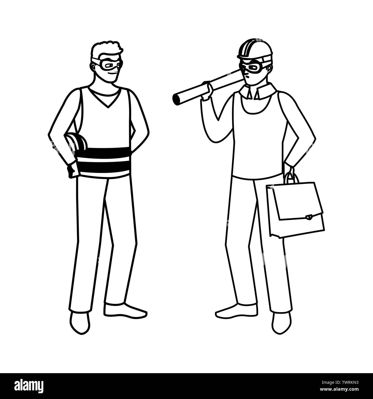 Man builder outdoor repair Cut Out Stock Images & Pictures - Alamy