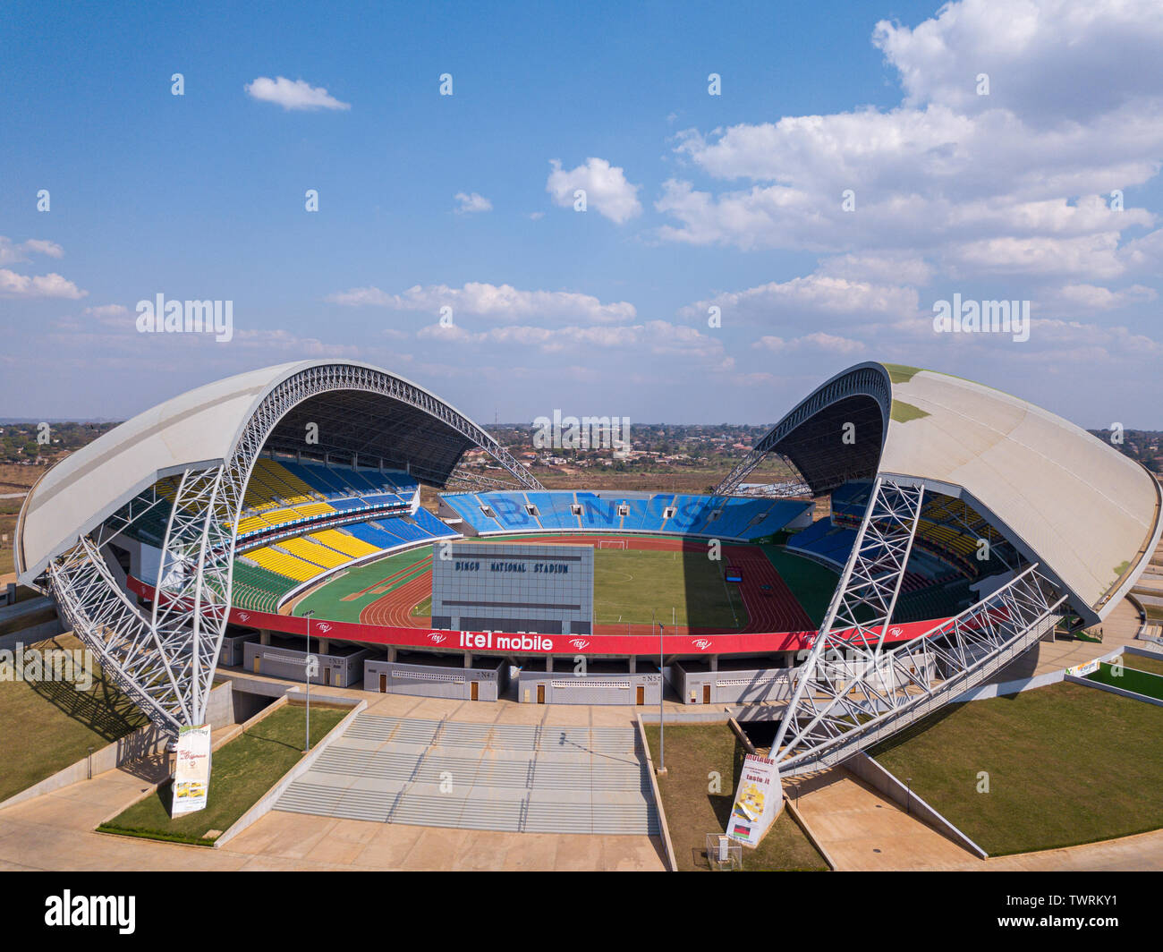Aerial photo of the Bingu International Stadium on a sunny day in ...