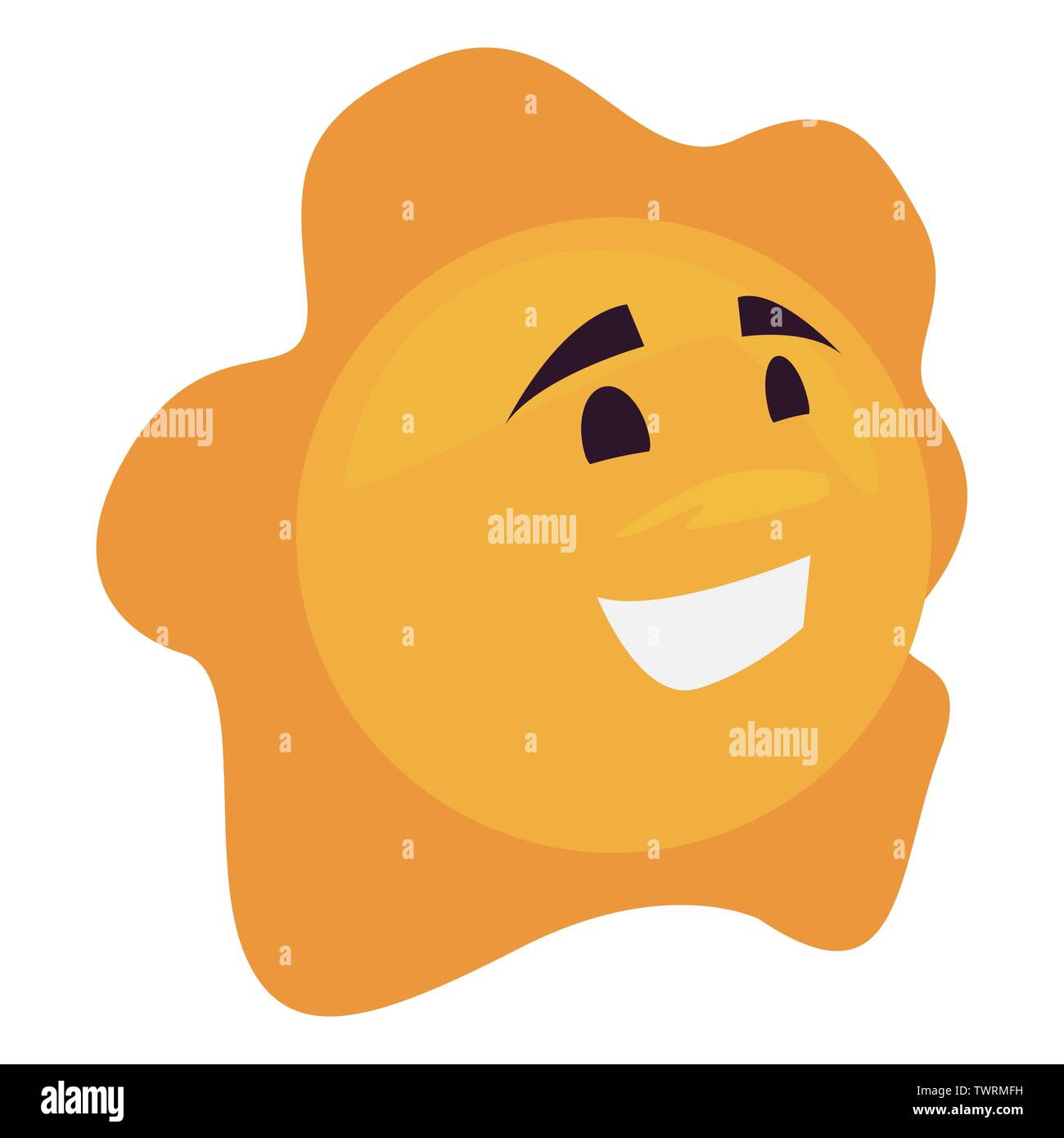 cartoon sun on white background vector illustration Stock Vector Image ...