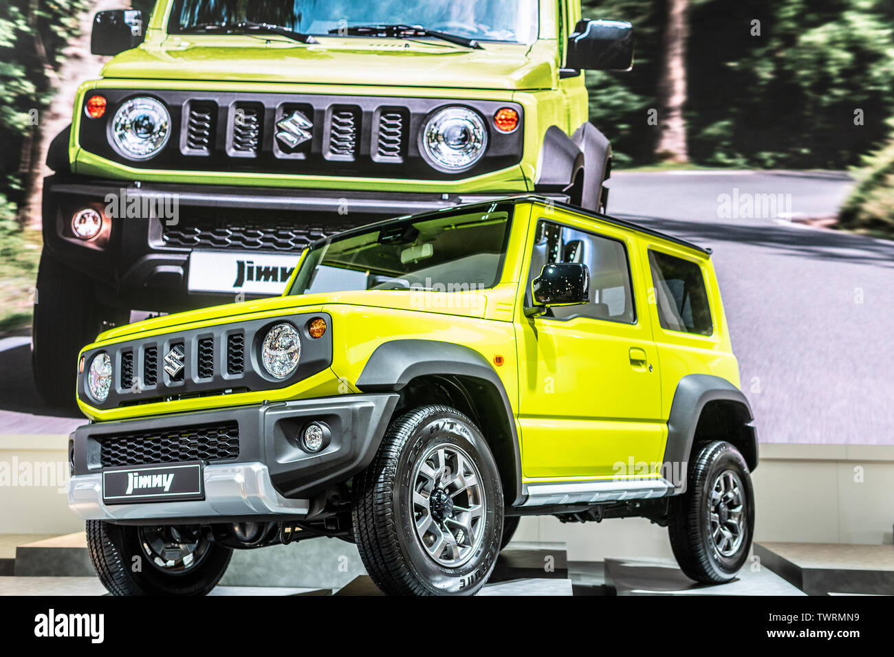 Paris, France, October 02, 2018: all new Suzuki Jimny 4th gen at ...