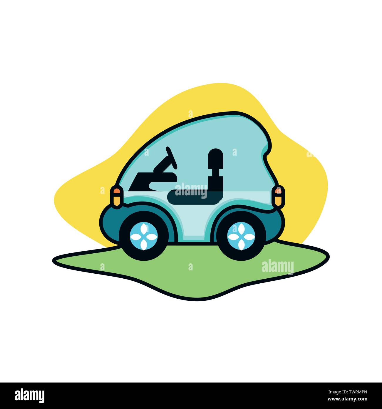 Car design, Eco city save planet think green and recycle theme Vector ...