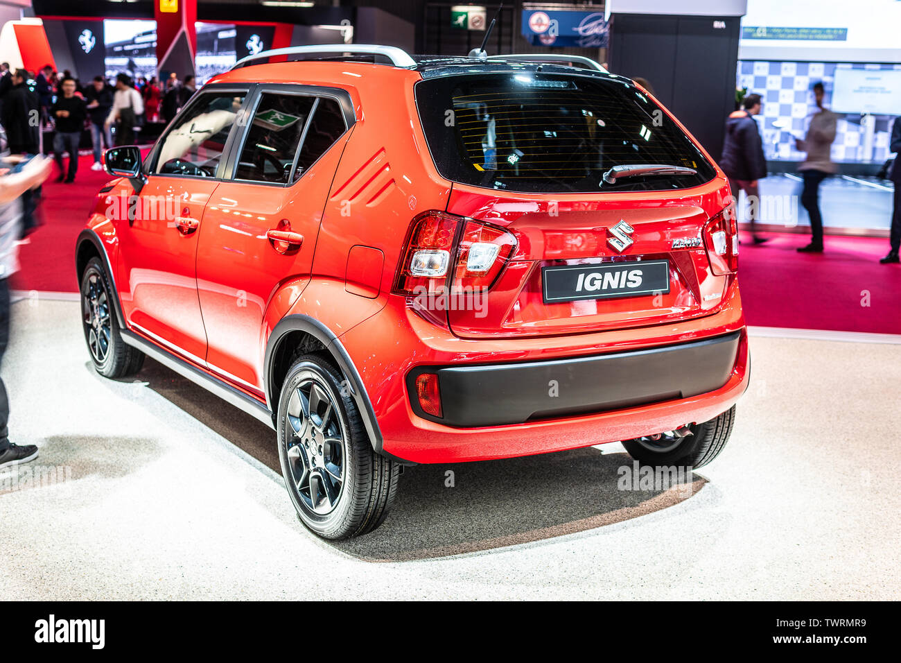 Paris, France, October 02, 2018: Suzuki Ignis 2nd gen FF21S at Mondial ...