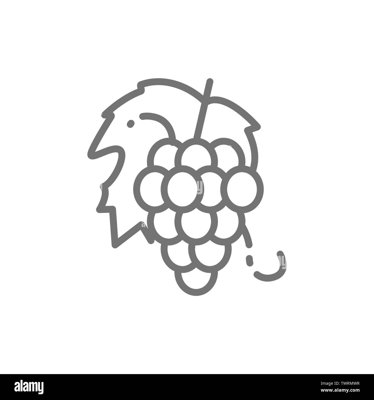 Grape branch icon simple Cut Out Stock Images & Pictures - Alamy