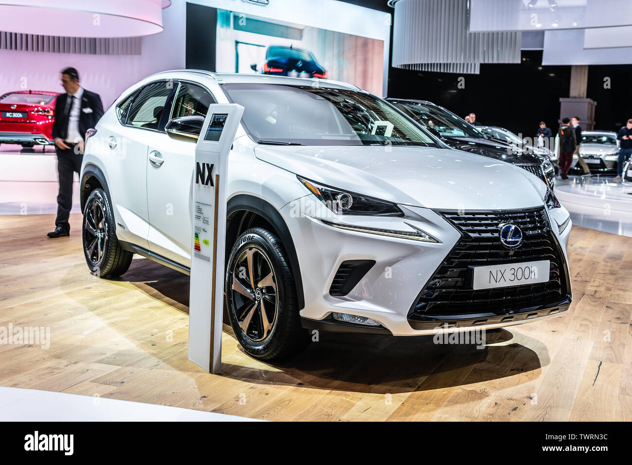Paris, France, Oct 03, 2018 new metallic LEXUS NX 300h hybrid SCULPTED ...