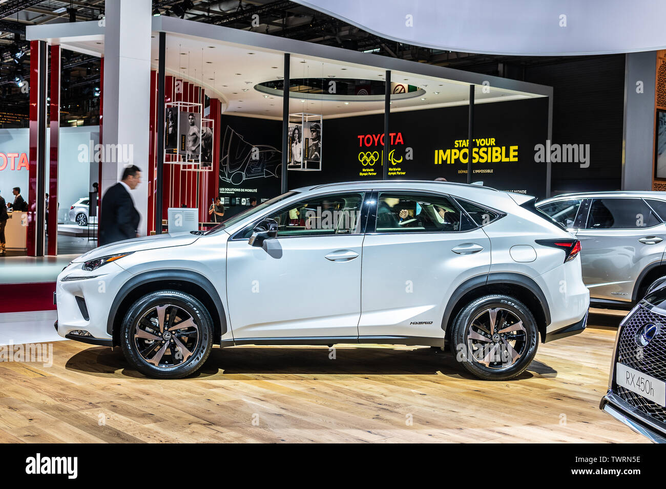 Paris, France, Oct 03, 2018 new metallic LEXUS NX 300h hybrid SCULPTED ...