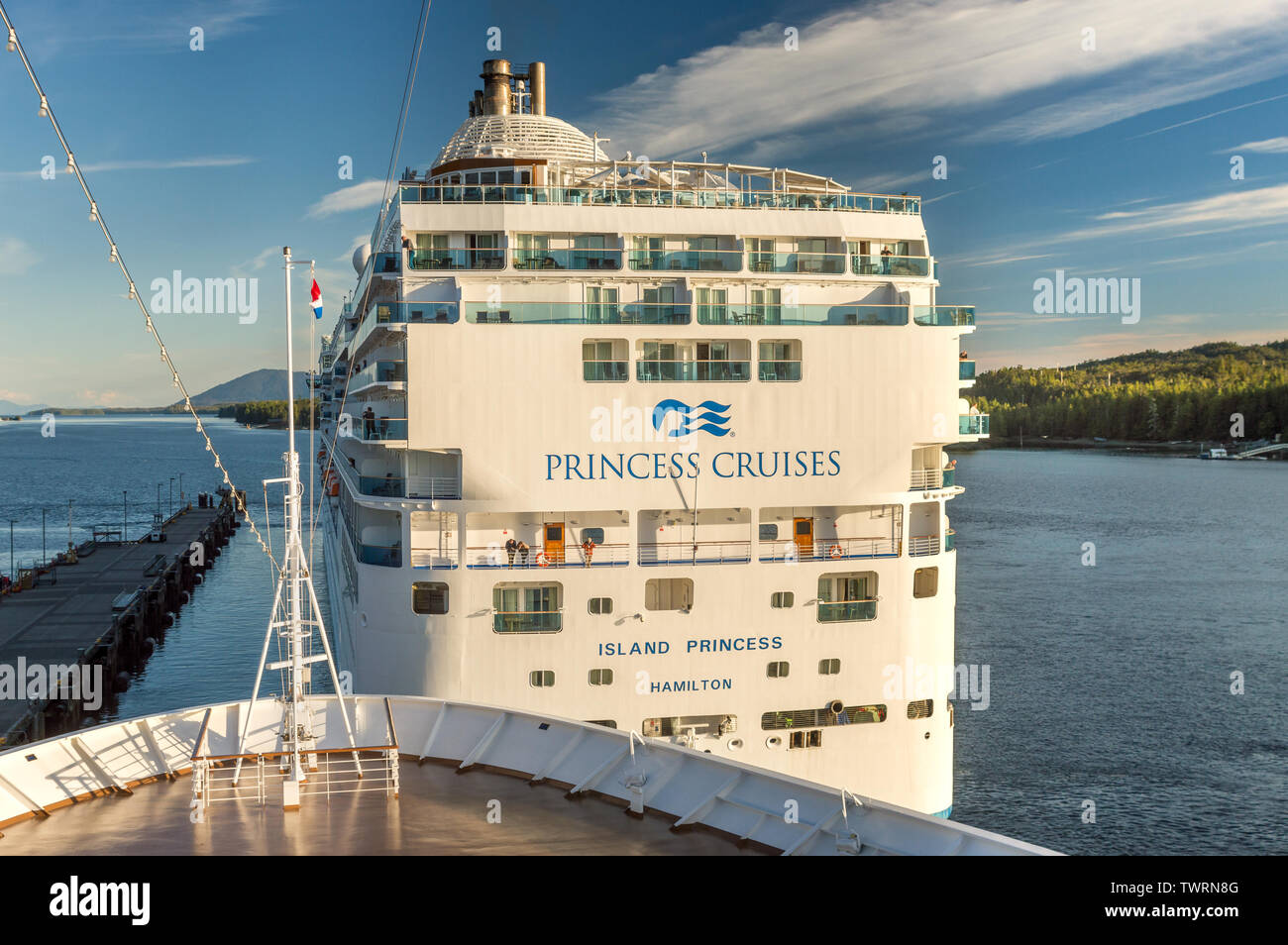 Sept. 17, 2018 - Ketchikan, AK: Rear view of Island Princess cruise ...