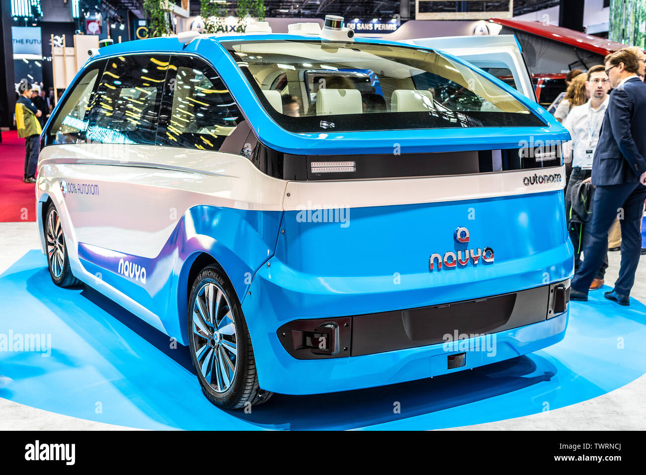 Paris, France, October 04, 2018 NAVYA Autonomous Vehicles, AUTONOM CAB ...