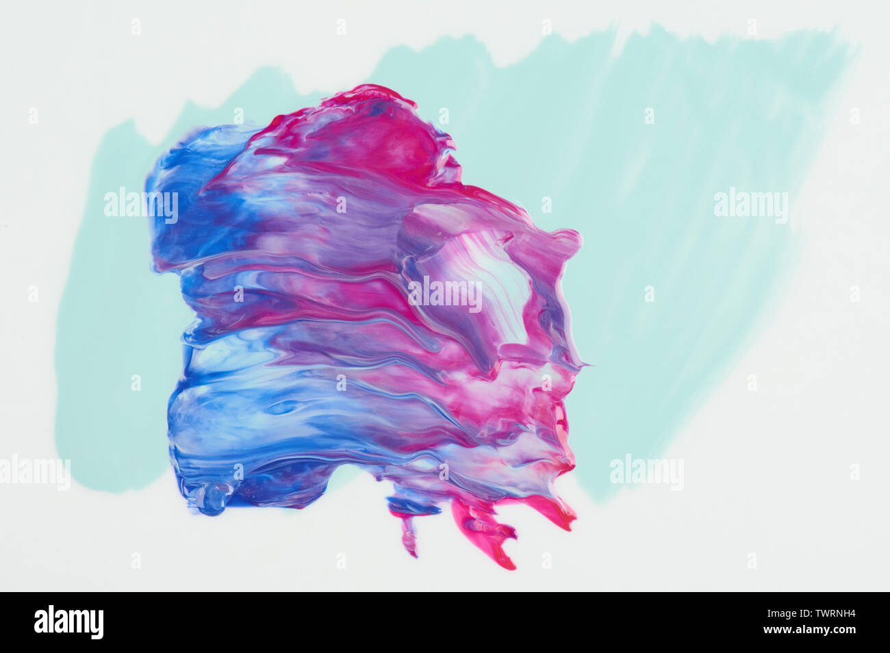 Abstract blue and red paint splash isolated on white background Stock ...