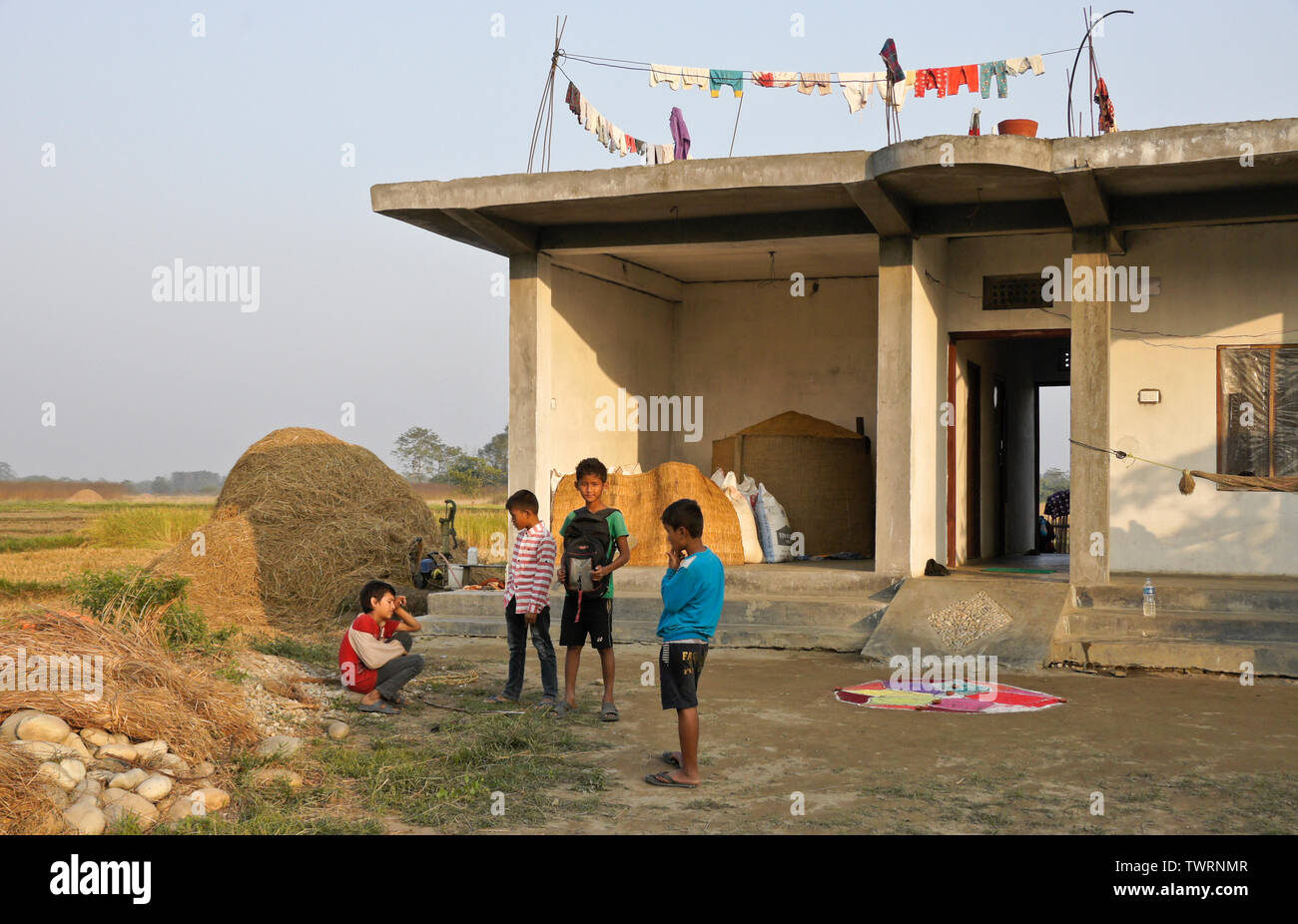 Nepal tharu house High Resolution Stock Photography and Images - Alamy