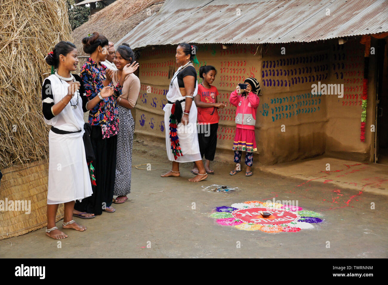 Tharu indigenous hi-res stock photography and images - Alamy