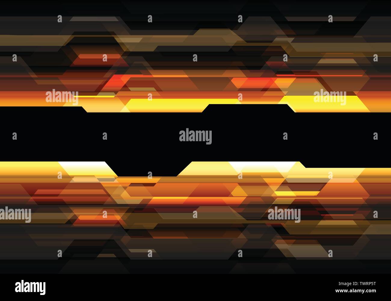 Abstract black polygon on yellow orange light technology design modern ... Abstract black polygon on yellow orange light technology design modern ...