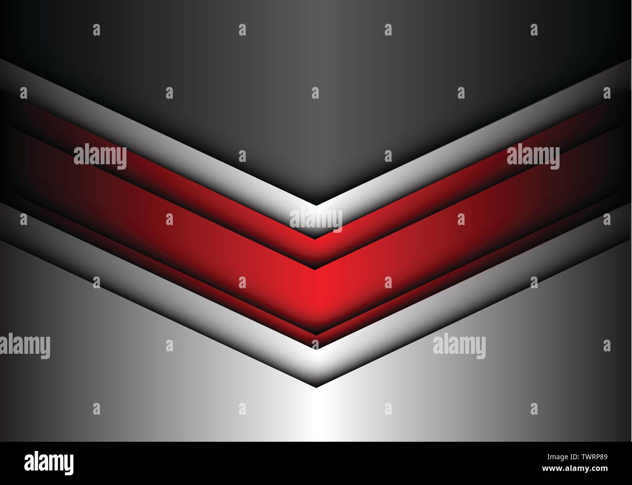 Abstract red arrow on metal with grey design modern futuristic ...