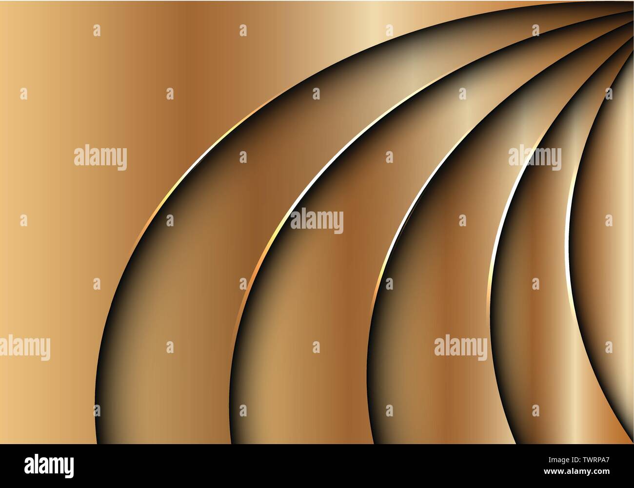 Abstract gold curve overlap 3D design modern futuristic luxury ...
