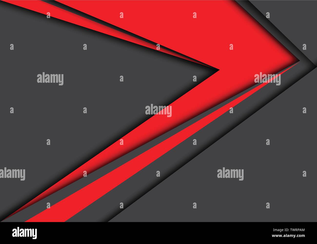 Abstract red arrow speed on grey design modern futuristic background ...