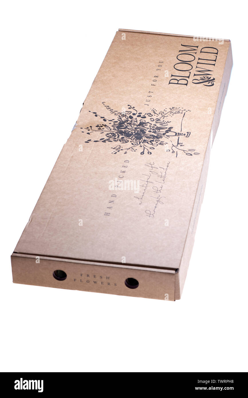 Box Containing Bloom & Wild letterbox fresh flowers Stock Photo - Alamy