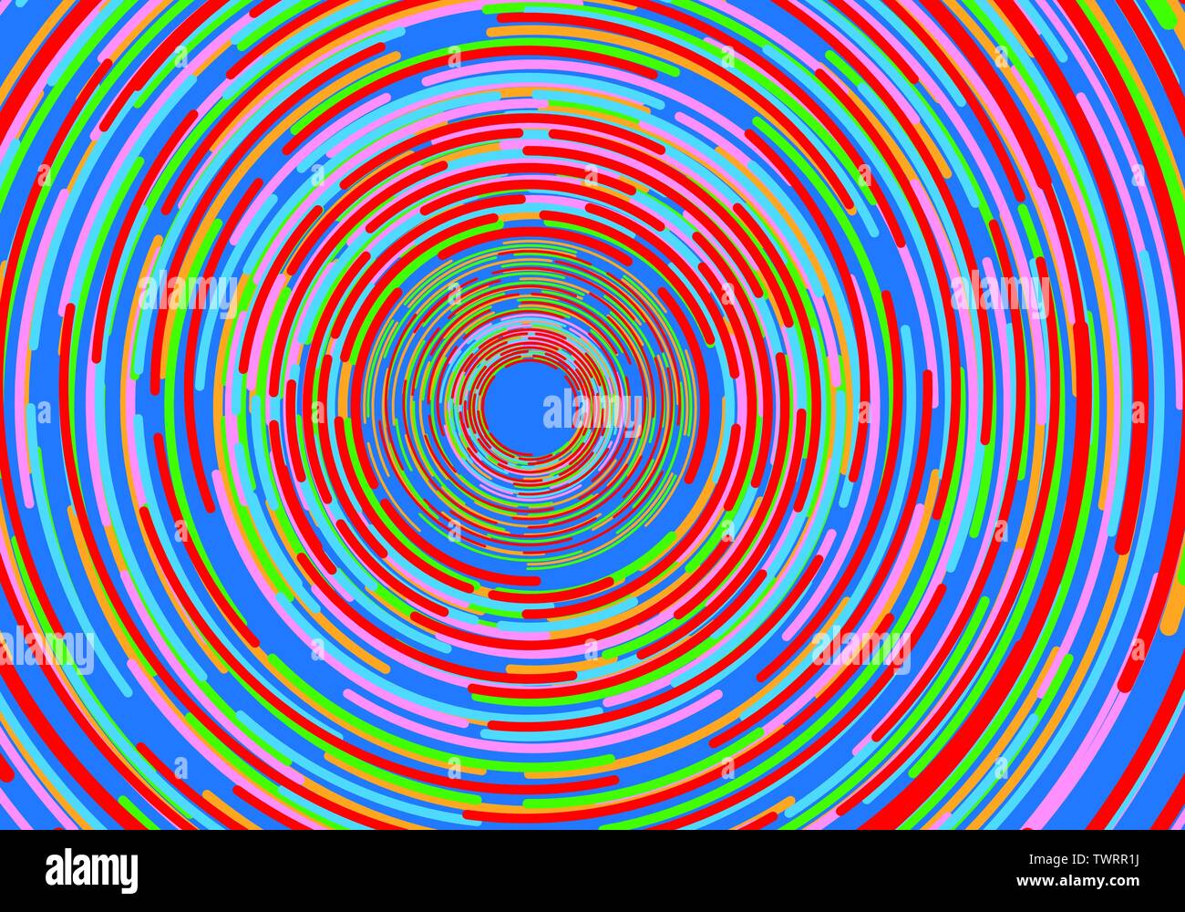 Abstract colors circle lines on blue design modern background vector ...