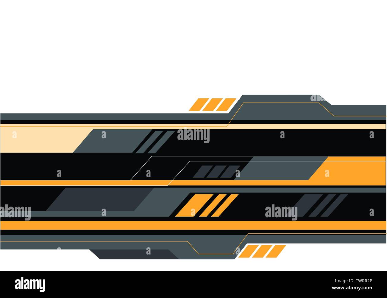 Abstract yellow gray polygon futuristic technology on white design ...