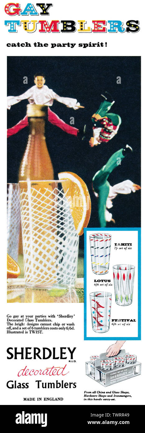 1950s glass hi-res stock photography and images - Alamy