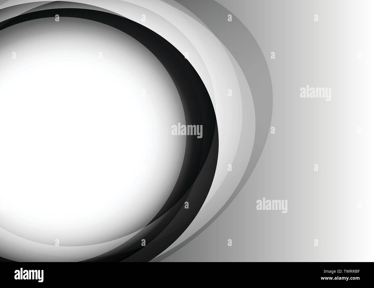 Abstract Black Gray Curve Overlap Design Modern Background Vector Illustration Stock Vector