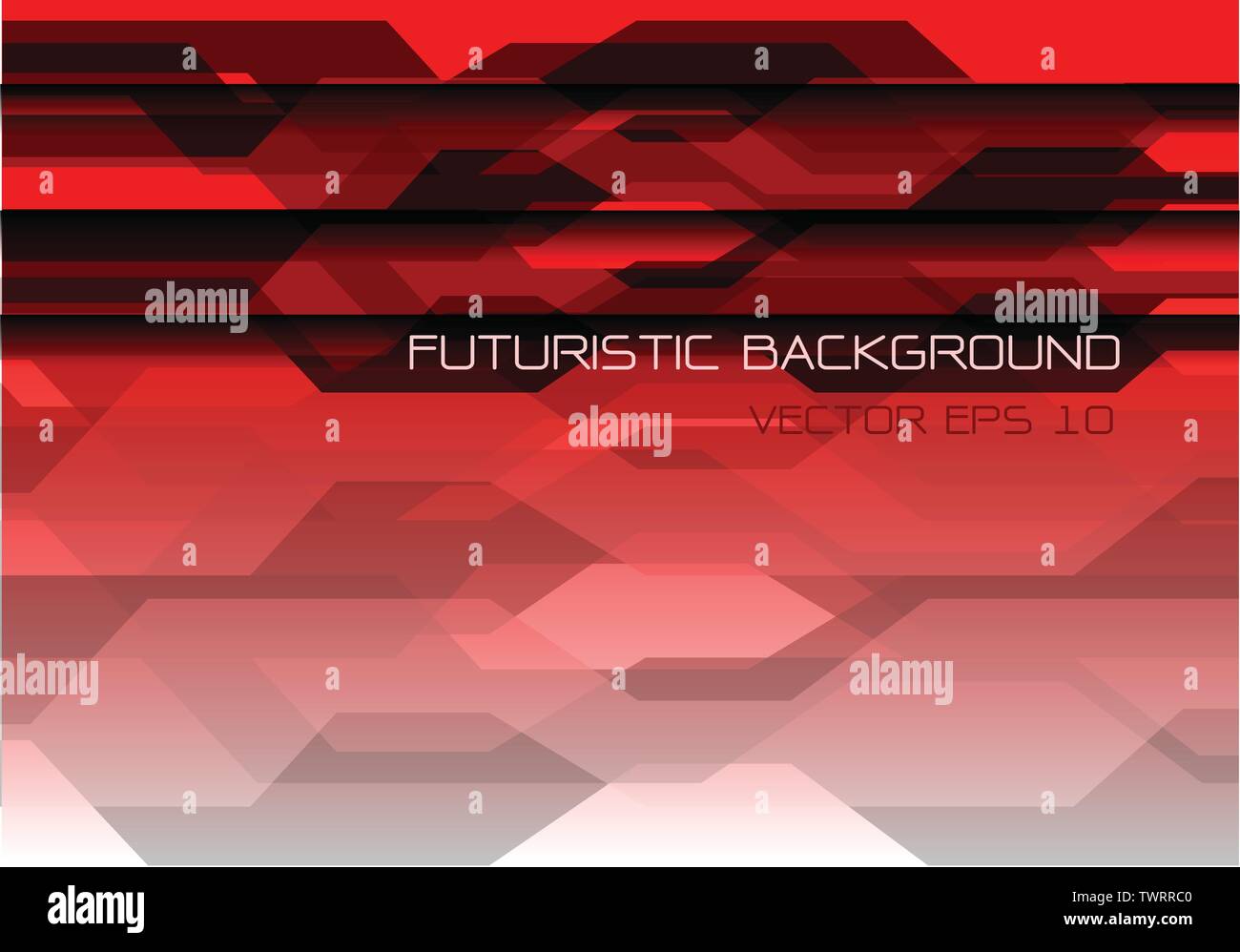 Abstract gray polygon on red design modern futuristic technology ...