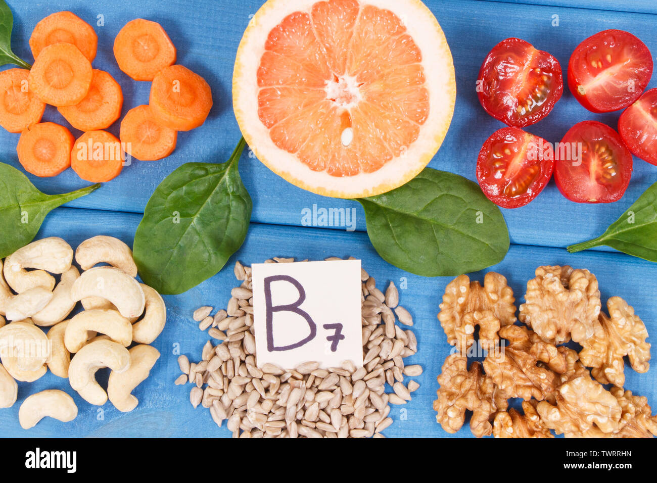 Nutritious products containing vitamin B7 and dietary fiber, natural ...