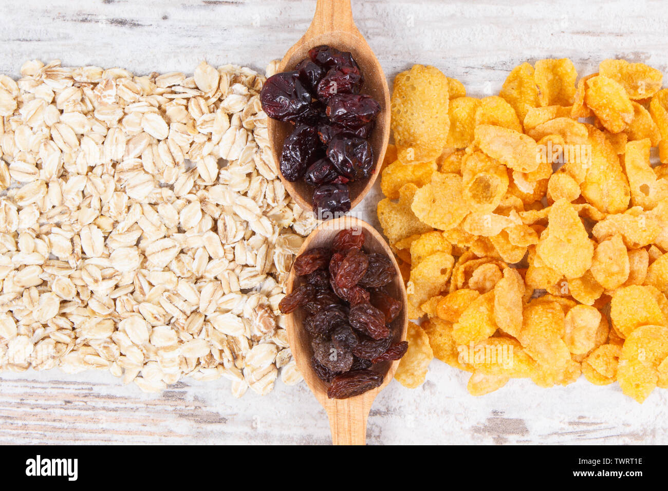 Healthy nutritious dried ingredients or products as source vitamins ...