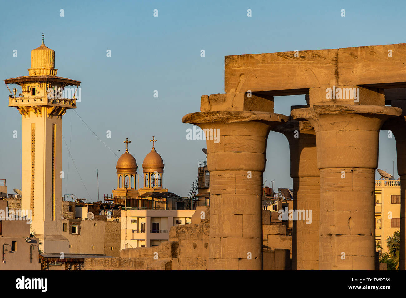catholic Church and Muslim Mosque Tower religion Symbols together in ...