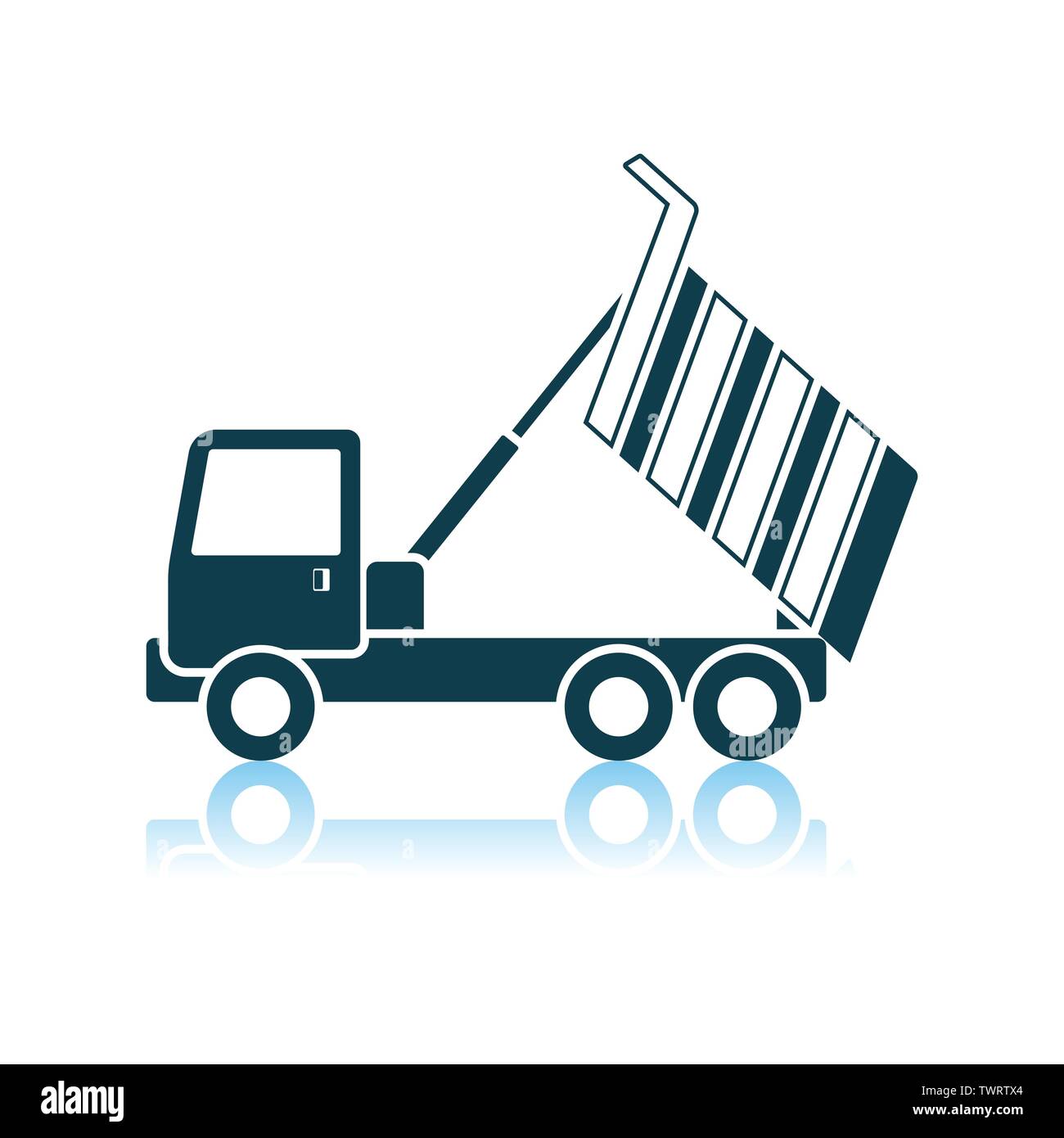 Icon Of Tipper. Shadow Reflection Design. Vector Illustration Stock ...