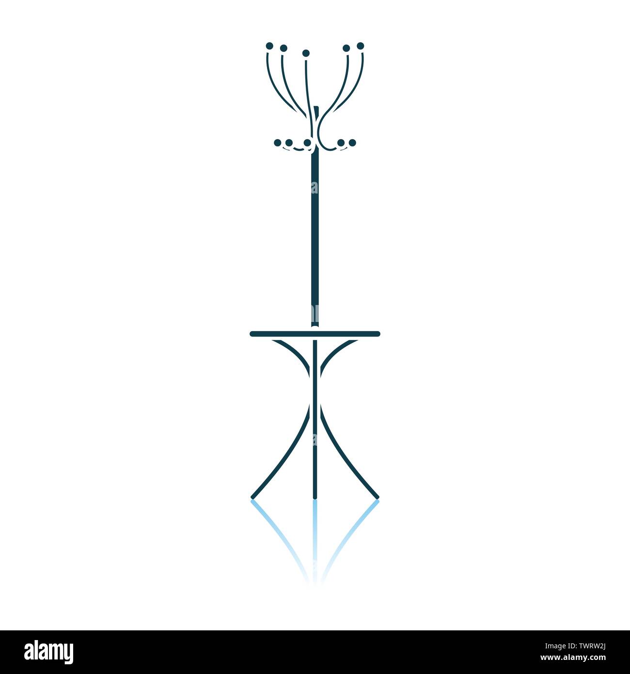 Office Coat Stand Icon. Shadow Reflection Design. Vector Illustration ...