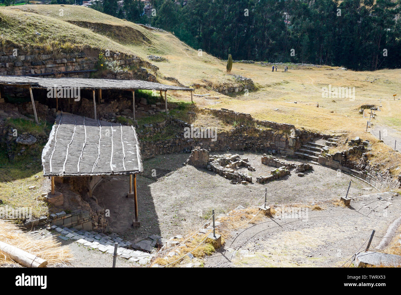 Chavin de Huantar, Ancash / Peru: 12 June, 2016: tourists visiting the ...