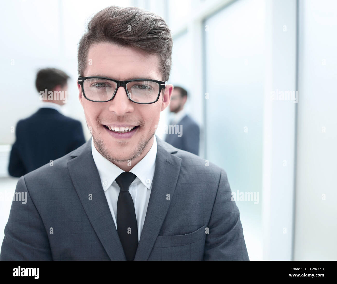 close up.successful young businessman Stock Photo - Alamy