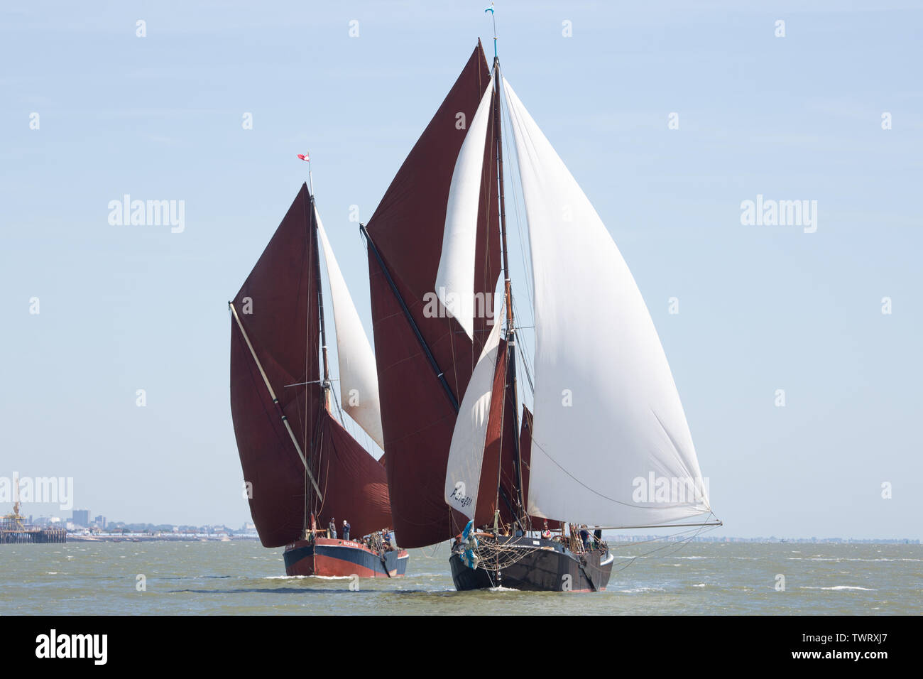 Thames sailing barge fleet hi-res stock photography and images - Alamy