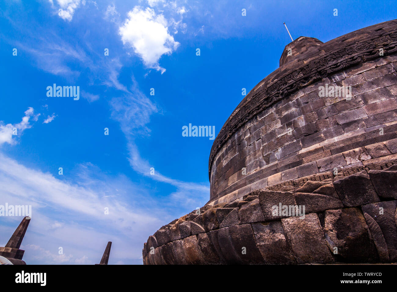 Stupa in Borobudur Temple Stock Photo - Alamy