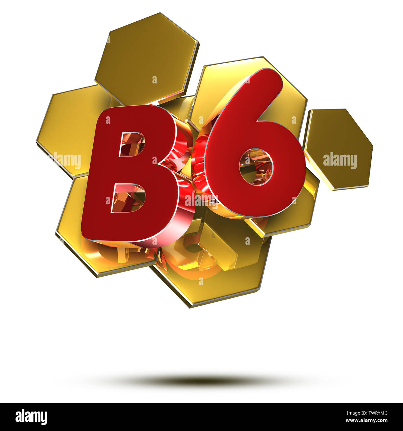 B6 message 3D rendering on white background.(with Clipping Path Stock ...