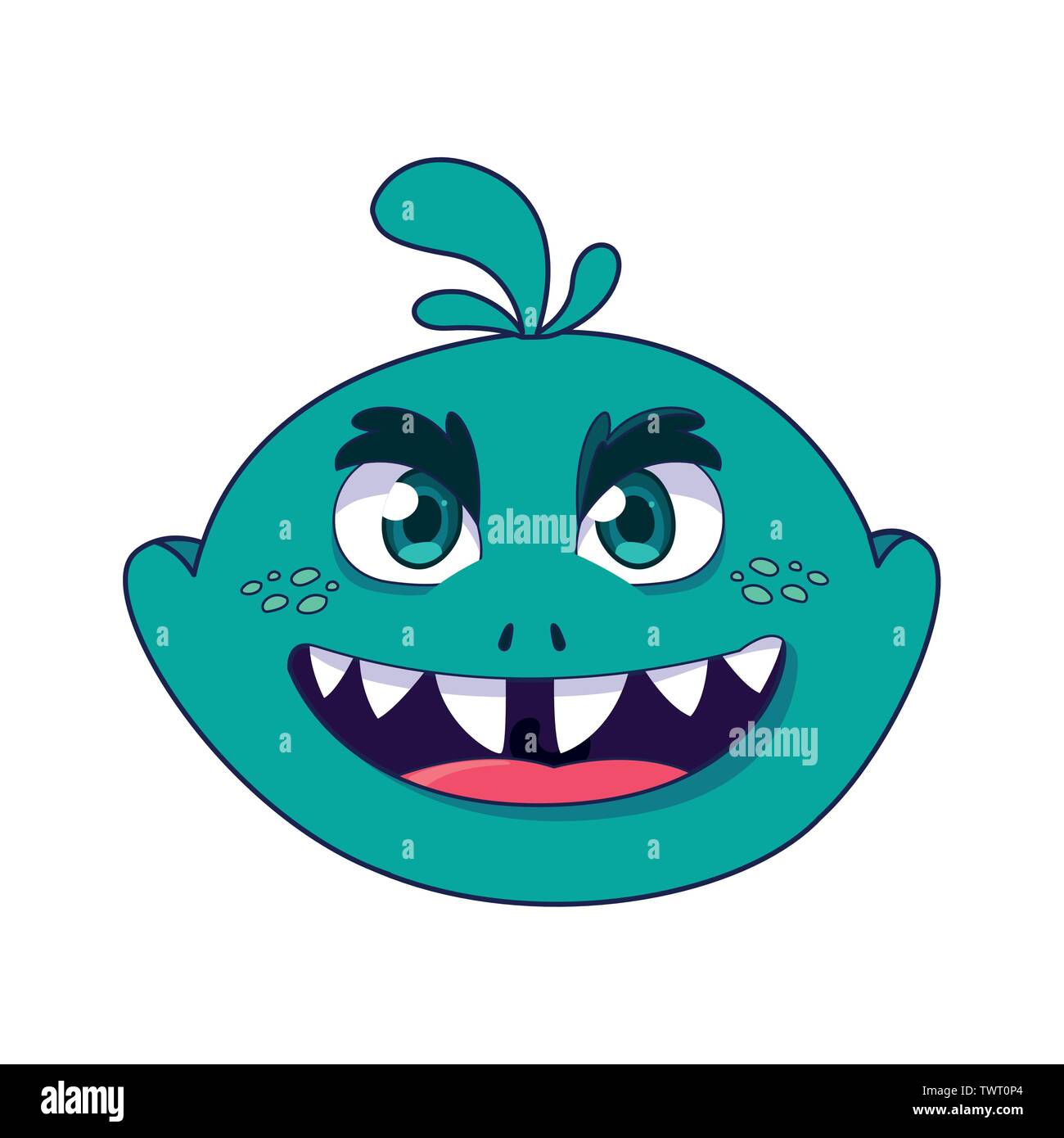 funny monster comic character avatar vector illustration design Stock ...