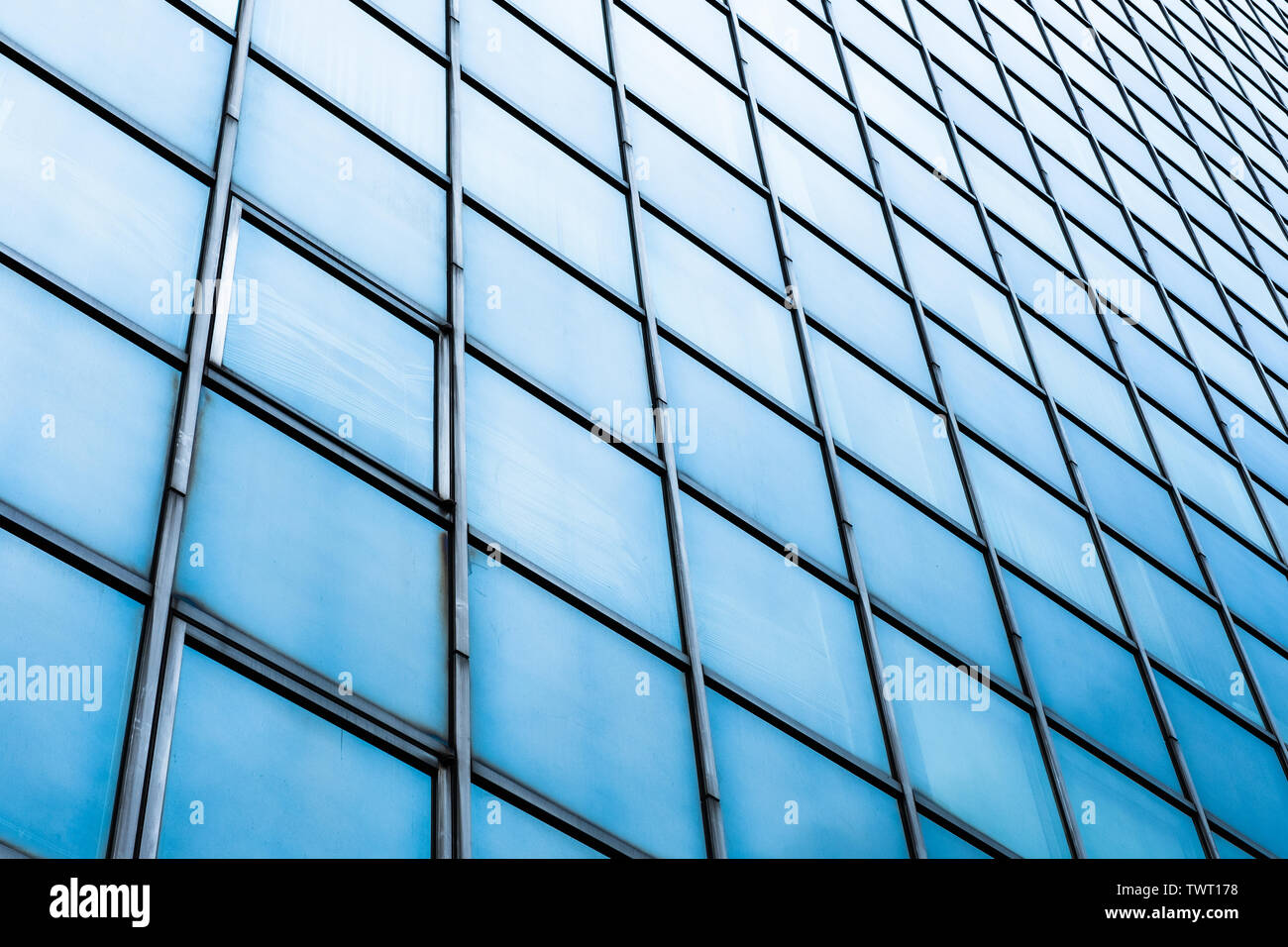Blue glass facade windows of skyscraper seamless pattern Stock Photo ...