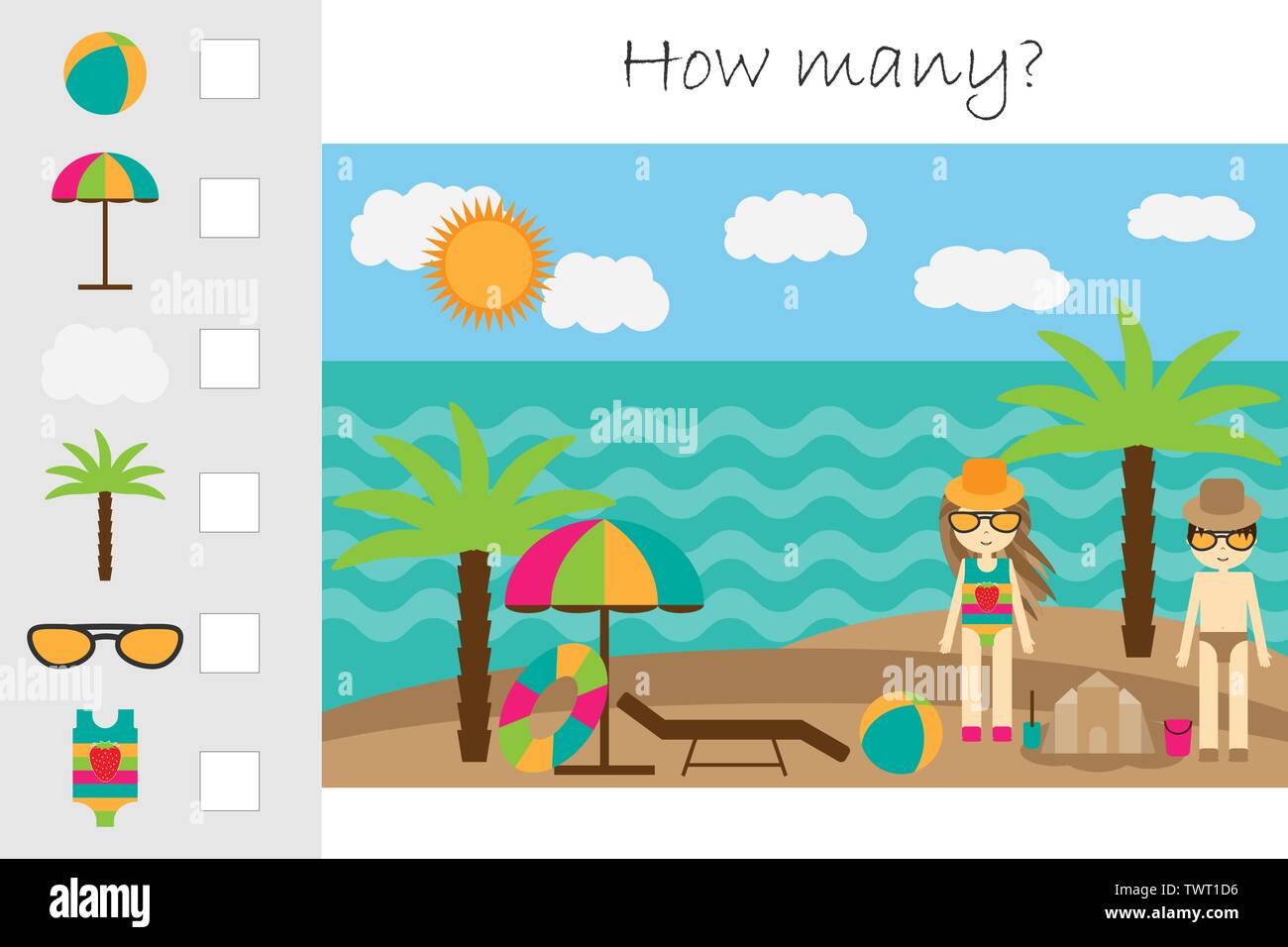 Kids summer ball activity Stock Vector Images - Alamy