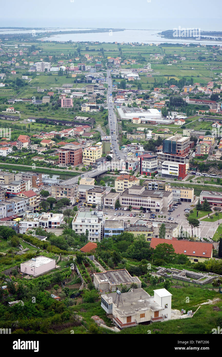 LEZHE, ALBANIA - CIRCA MAY 2019 View from the old fortress Stock Photo ...