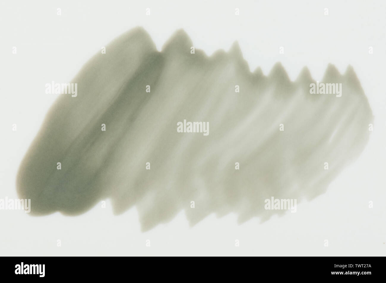 Light gray paint stain isolated on white background close up view Stock ...