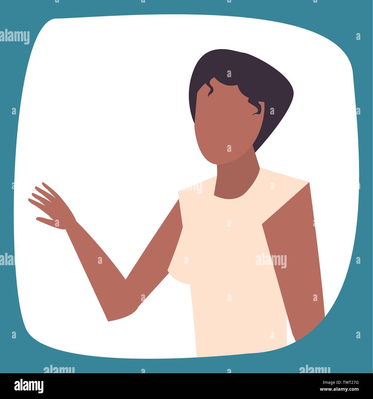 woman female character portrait design vector illustration Stock Vector ...