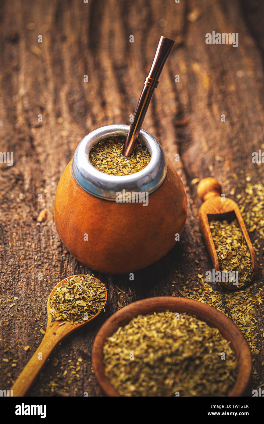 Traditional yerba mate tea popular in Latin America Stock Photo - Alamy