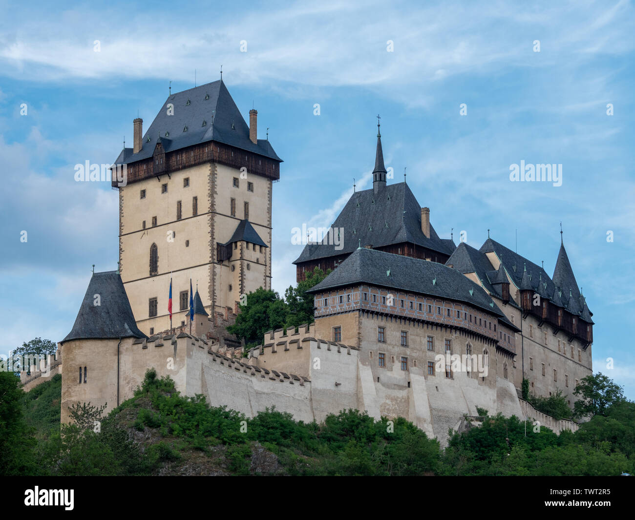 Gothic Karlstejn Castle in Bohemia Czech Republic, a Medieval Fortress ...