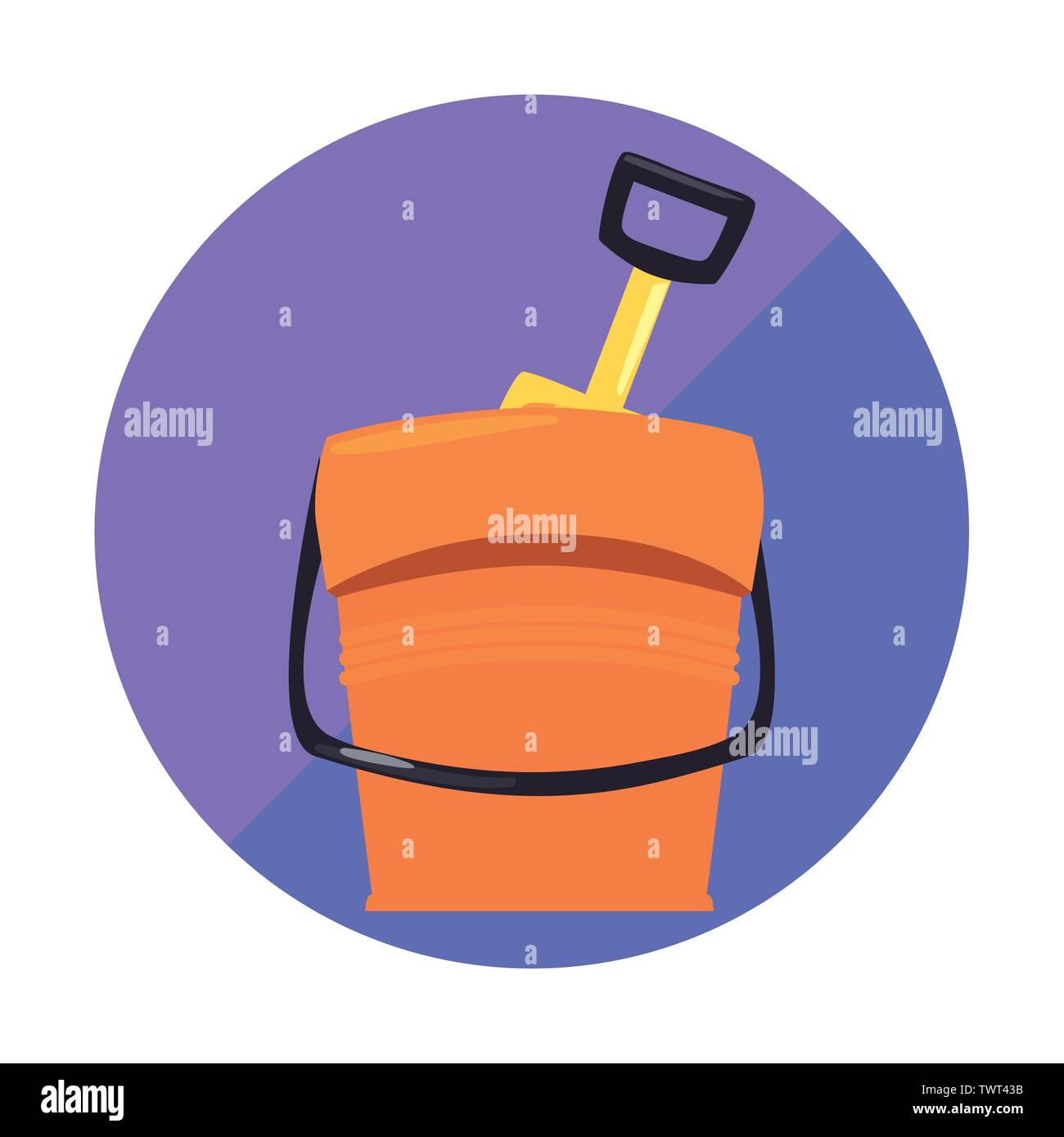 summer time holiday bucket and shovel vector illustration Stock Vector ...