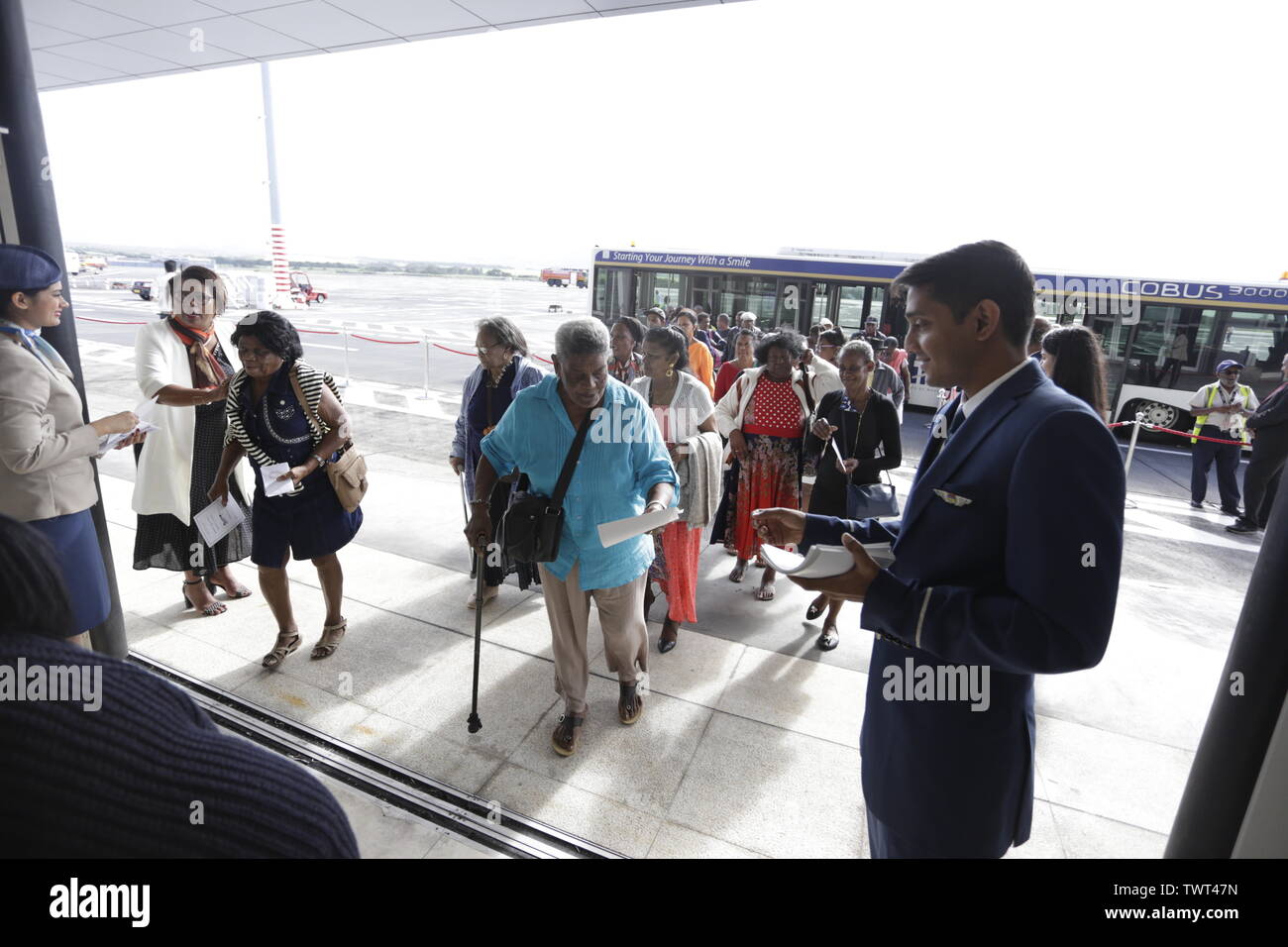 Le Chagos Archipelago a atterri à Maurice, vendredi 21 juin Stock Photo ...