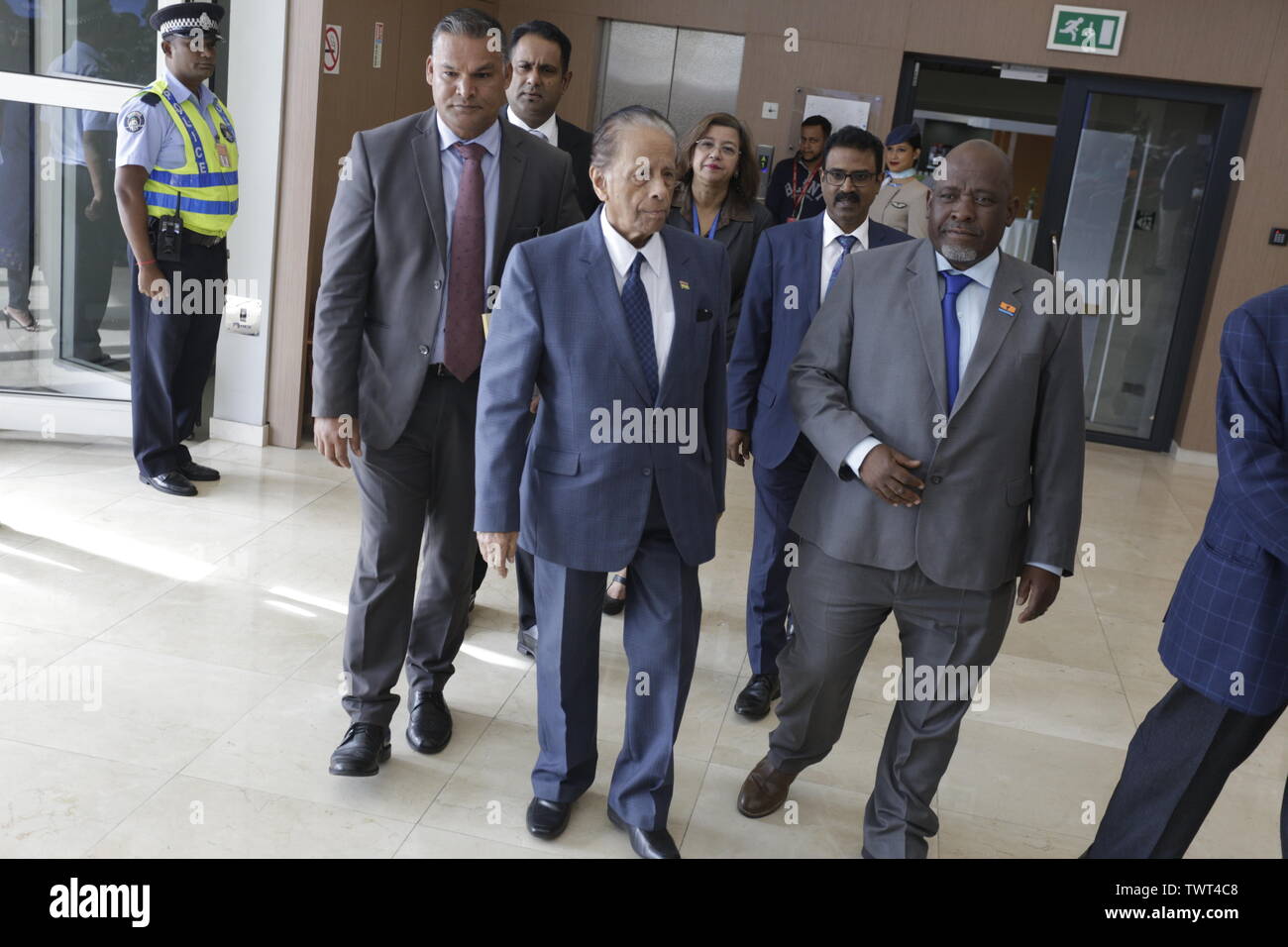 Le Chagos Archipelago a atterri à Maurice, vendredi 21 juin Stock Photo ...