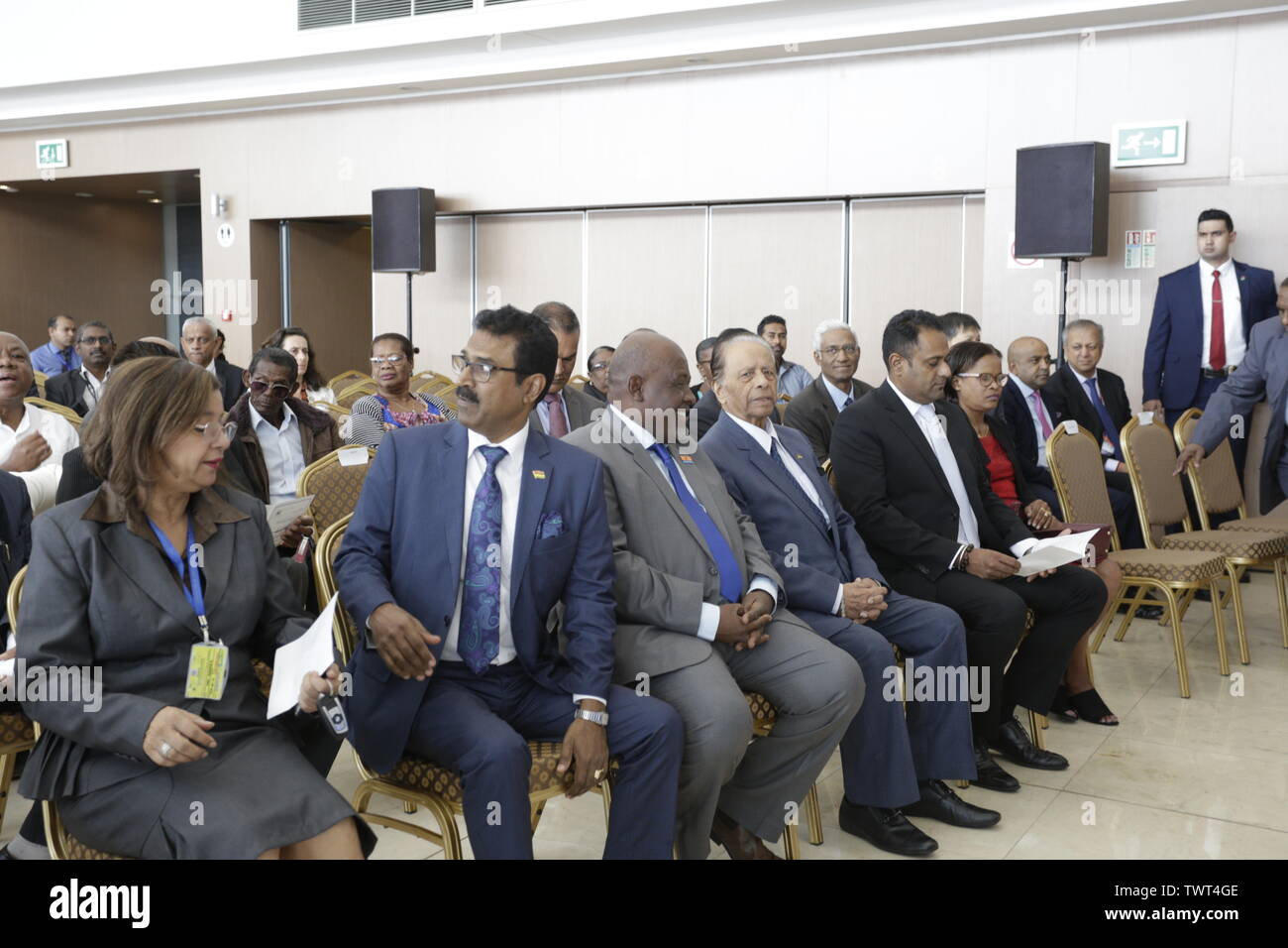 Le Chagos Archipelago a atterri à Maurice, vendredi 21 juin Stock Photo ...