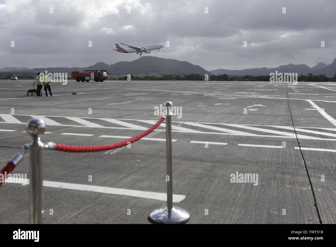 Le Chagos Archipelago a atterri à Maurice, vendredi 21 juin Stock Photo ...