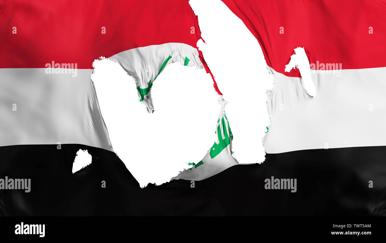 Ragged Iraq flag Stock Photo - Alamy